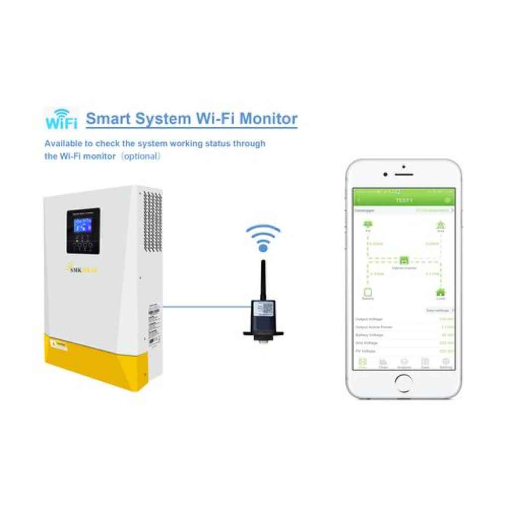 SMKSOLAR 3.5KVA 24V Hybrid Inverter With Inbuilt 100A MPPT Controller ...